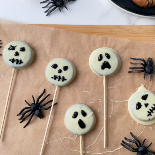 Easy Spooky Cookies - Oreo Ghost Cookies for Halloween